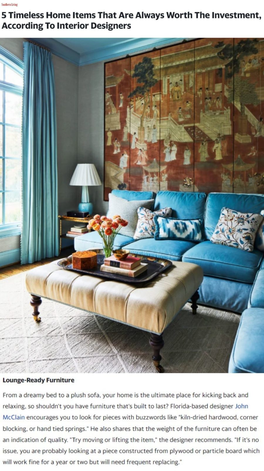 5 Timeless Home Items That Are Always Worth The Investment, According To Interior Designers ...